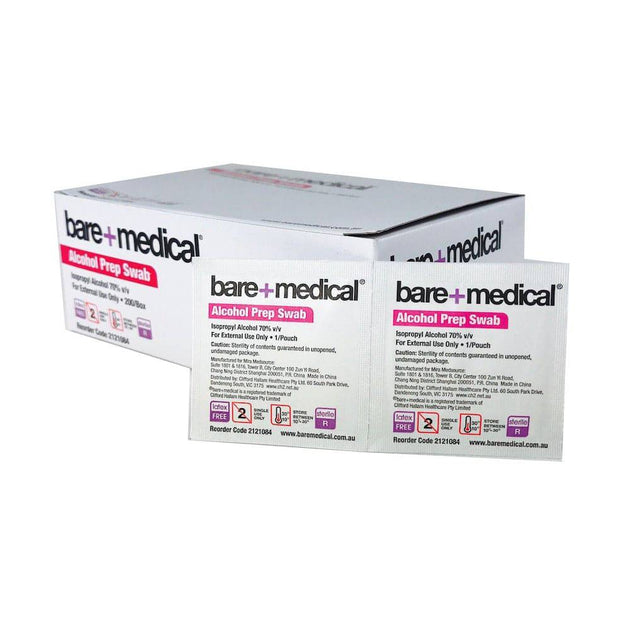 Skin Cleansing Alcohol Prep Swab Box 200 | Kalon Meraki